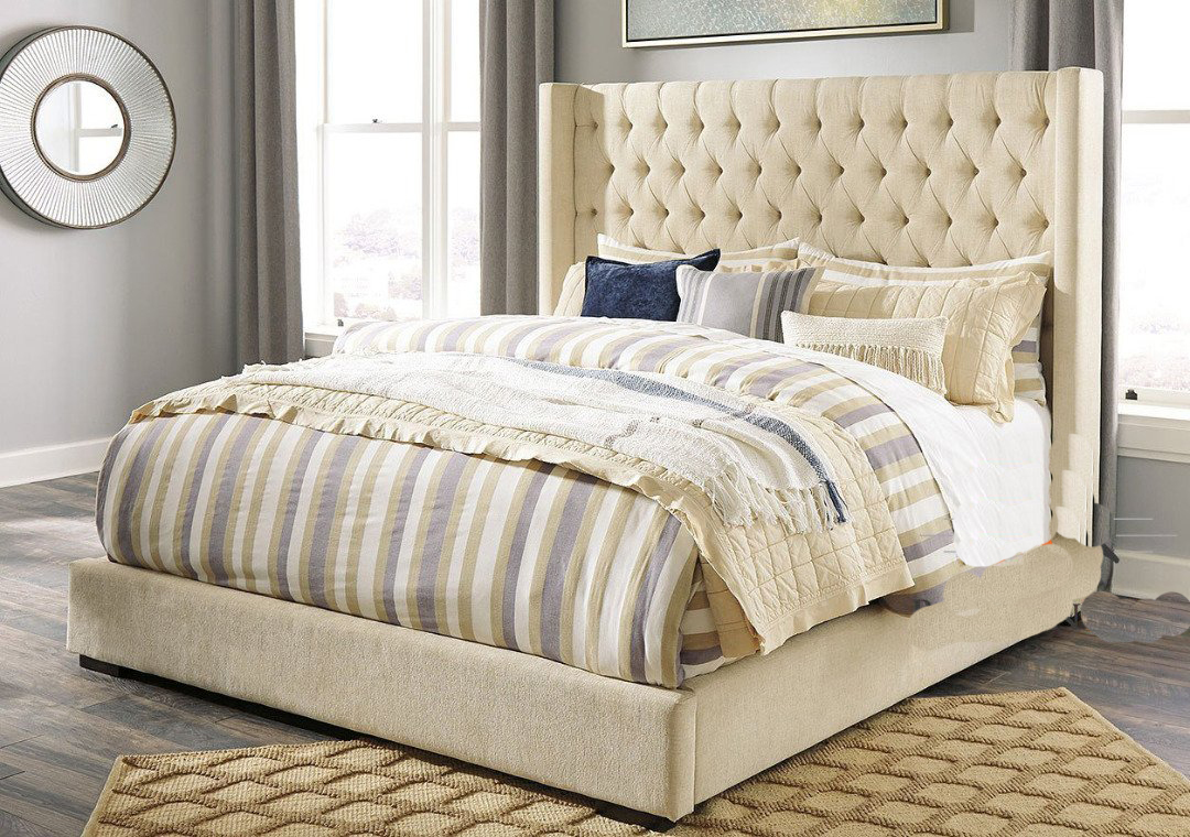 Oliver Padded Wingback Platform Bed Frame – Murphey Beds